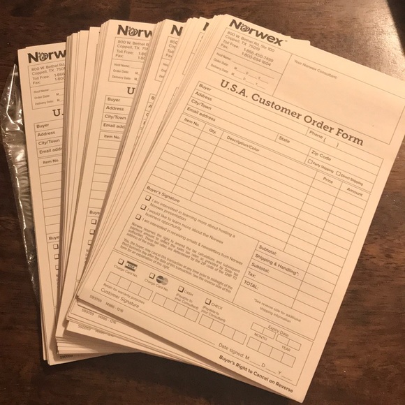 Printable Norwex Order Form - Printable Forms Free Online